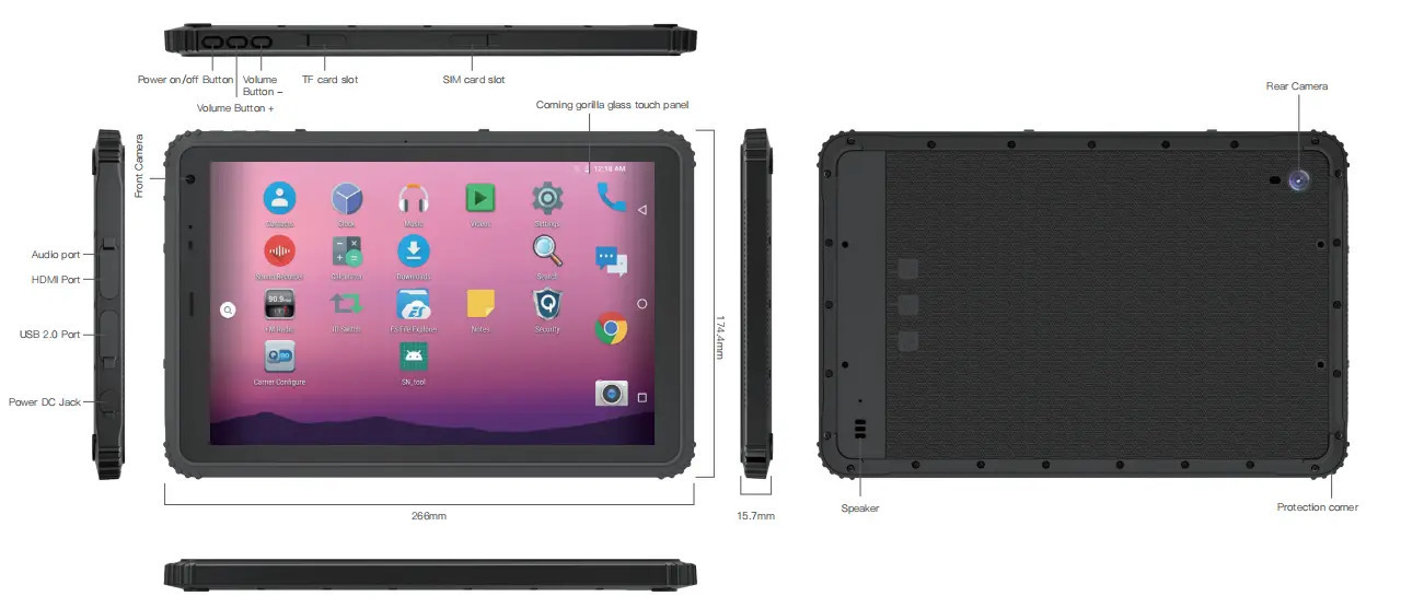 10'' Android: EM-Q18 Ultra-thin Rugged Tablet: Emdoor Information Co.,Ltd.